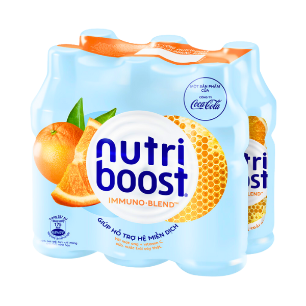 Lốc 6 Chai Sữa Trái Cây Nutriboost Hương Cam 297ml - Siêu thị đồng giá ...